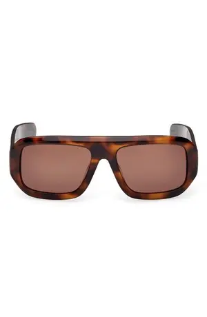 Adidas 58mm Navigator Sunglasses - Dark Havana/brown