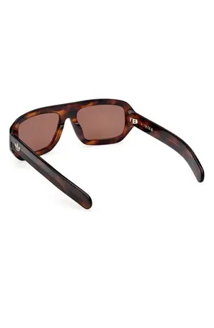 Adidas 58mm Navigator Sunglasses - Dark Havana/brown