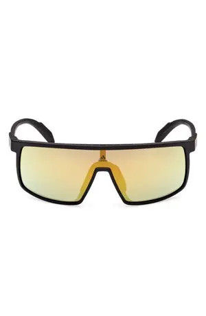 Adidas Shield Sunglasses - Matte Black/brown Mirror