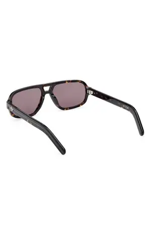 Adidas 55mm Navigator Sunglasses - Dark Havana/brown