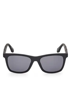 Adidas 53mm Navigator Sunglasses - Matte Black/smoke
