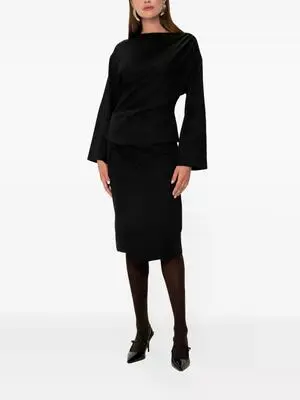 VIVEH Hadar Draped Side-split Skirt