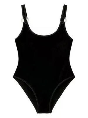 REINA OLGA Leone Ring Swimsuit - Black