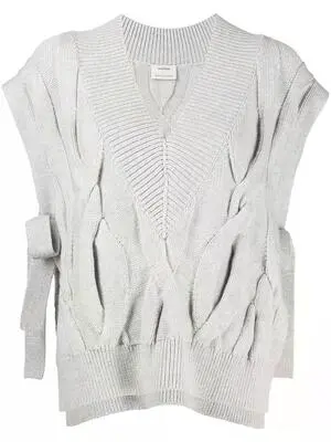 ONEFIFTEEN Cable Knit Vest - Grey