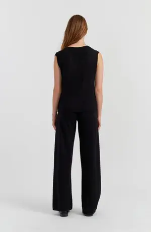 Chinti & Parker Cashmere Knit Tank Top - Black