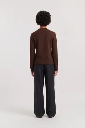 Chinti & Parker Wool Cashmere Polo Sweater - Chocolate