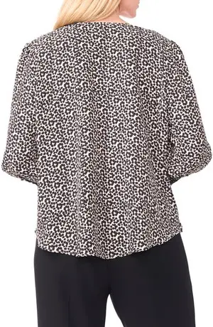 Halogen Flower Dot Wrap Top
