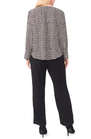 Halogen Flower Dot Wrap Top