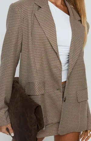 Princess Polly Deane Check Blazer