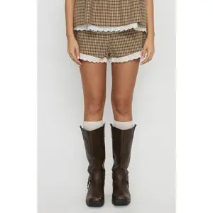 Princess Polly Chandelier Check Print Shorts