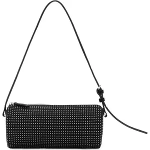 Mango Studded Faux Leather Shoulder Bag - Black