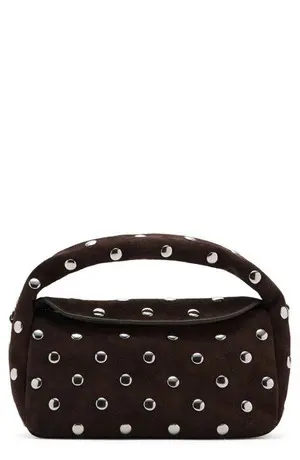 Mango Top Handle Suede Bag - Chocolate