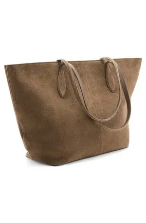 Mango Suede Shopper Tote