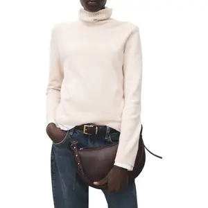 Mango Turtleneck Sweater - Ecru