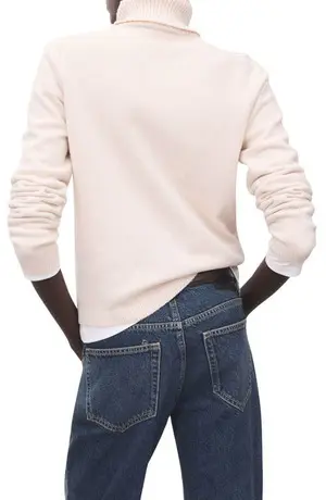 Mango Turtleneck Sweater - Ecru