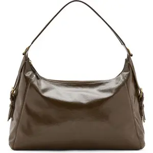 Mango Buckled Faux Leather Shoulder Bag