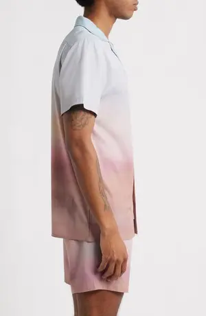 MAVRANS Sunset Weekend Short Sleeve Performance Button-up Shirt