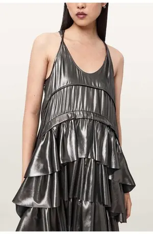ALLSAINTS Ruffle Racerback Tank Dress
