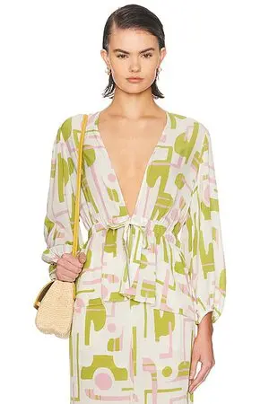 ADRIANA DEGREAS Tie Front Top - Unique