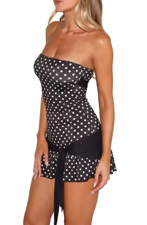 TIGER MIST Tove Polka Dot Mini Dress - Black