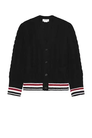 Thom Browne Baby Cable V Neck Cardigan