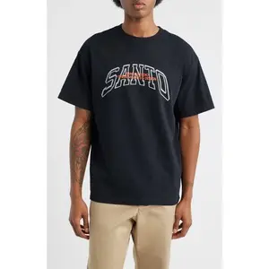 SANTO STUDIO Creative Arts Logo Cotton Graphic T-shirt