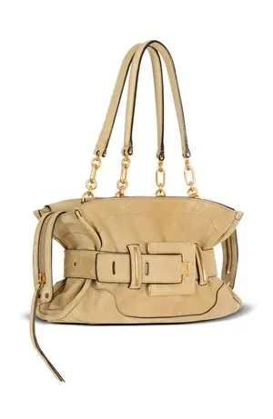 Balmain Suede Anthem Bag - Beige