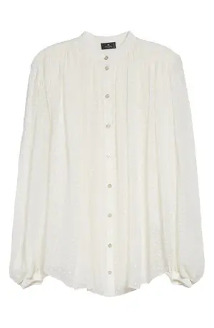 Etro Pleated Silk Blend Shirt