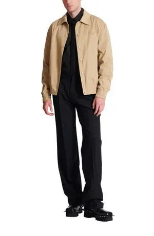 Balmain Cotton Canvas Bomber Jacket - Beige