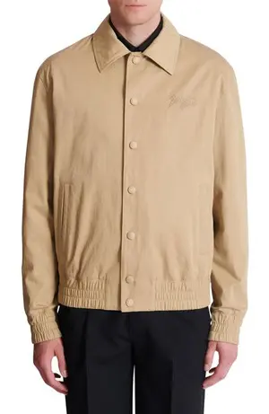 Balmain Cotton Canvas Bomber Jacket - Beige