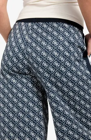 Guess 4g Logo Straight Leg Drawstring Pants