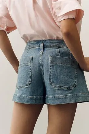 PILCRO Hannah High-rise Denim Shorts