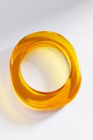 Anthropologie Translucent Resin Bangle Bracelet - Orange