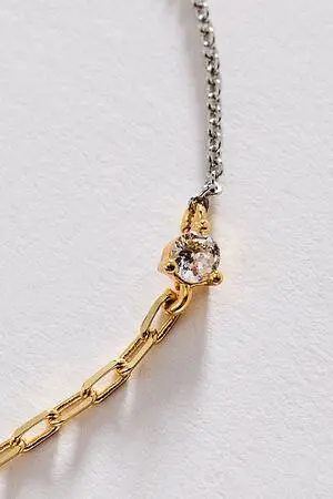 Anthropologie Mixed Metal Stone Bracelet