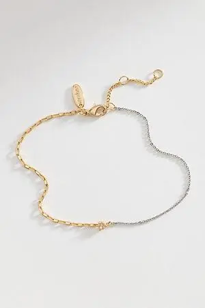 Anthropologie Mixed Metal Stone Bracelet - Honey