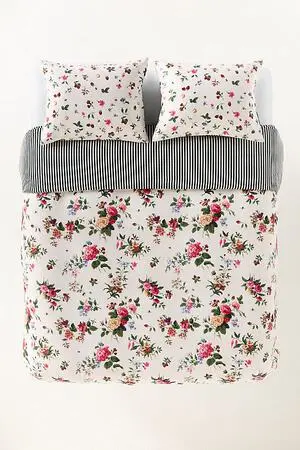 Anthropologie Printed Cotton-slub Duvet - Camilla