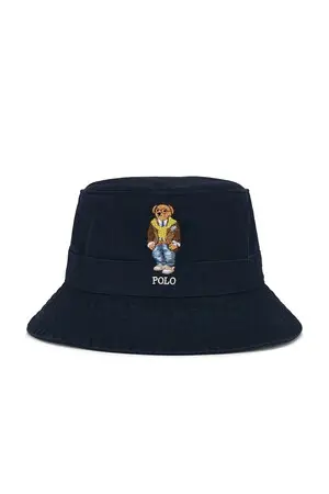 Polo Ralph Lauren Cotton Twill Novelty Bear Loft Bucket Hat - Newport Navy