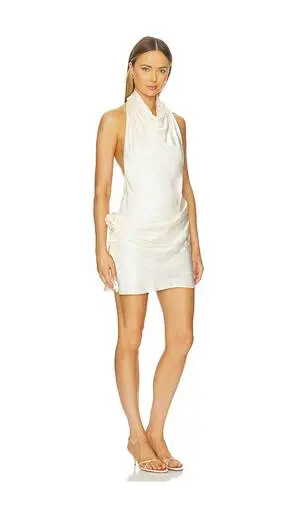 Arcina Ori Rosa Halterneck Mini Dress - Ivory