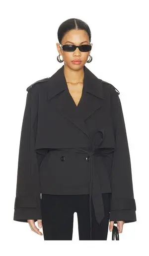 Joe's Jeans The Liz Cropped Trench Coat - Black