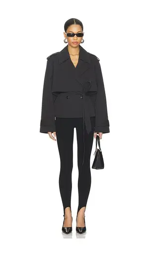 Joe's Jeans The Liz Cropped Trench Coat - Black