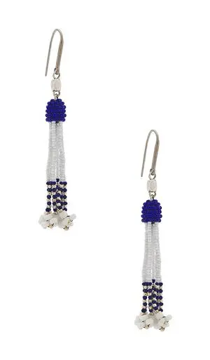 Isabel Marant Nina Pendant Earrings - Off White & Silver