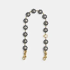 COACH Embellished Chain Strap - Brass/blue Multi