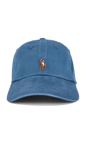 Polo Ralph Lauren Classic Sport Cap With Leather Strap Delta Blue