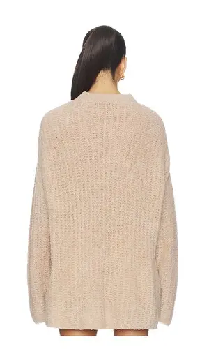 Lapointe Oversized Crew Neck Sweater - Champagne