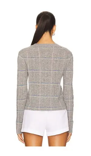 Guest In Residence Shrunken Check Crew Sweater - Grey