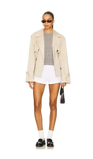 Guest In Residence Shrunken Check Crew Sweater - Grey