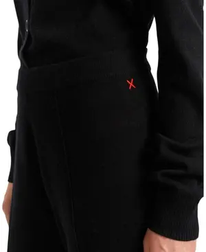 Chinti & Parker Wool Cashmere Cropped Wide Leg Trousers - Black