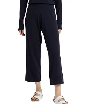 Chinti & Parker Wool Cashmere Cropped Wide Leg Trousers - Navy