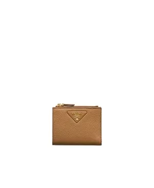 Prada Small Leather Wallet - Brown