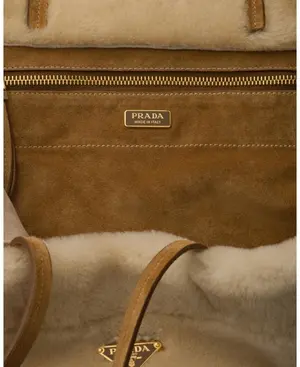 Prada Large Shearling Tote Bag